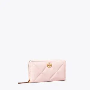 Tory Burch Tory Burch Kira Diamond Quilt Zip Continental Wallet Rose Salt