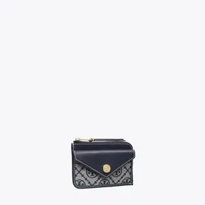 Tory Burch T Monogram Zip Card Case - Tory Navy