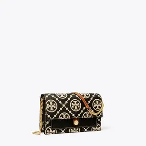 Tory Burch Tory Burch T Monogram Embossed Crossbody Black/new Cream