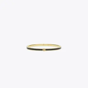 Tory Burch Icon Thin Enamel Bracelet - Tory Gold/black