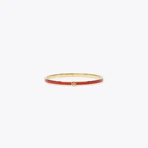 Tory Burch Icon Thin Enamel Bracelet Tory Gold/matchstick Red