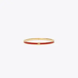 Tory Burch Icon Thin Enamel Bracelet - Tory Gold/tory Red
