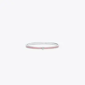 Tory Burch Icon Thin Enamel Bracelet Tory Silver/pink