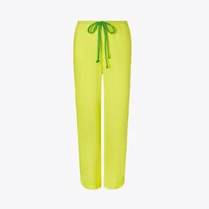 Tory Burch Linen Beach Pant - Bright Lemon Lime