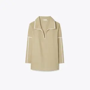 Tory Burch Linen Beach Shirt - Sandpiper