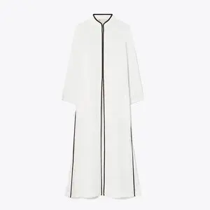 Tory Burch Tory Burch Linen Caftan With Corset Lacing White