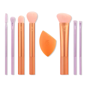 REAL TECHNIQUES Level Up Makeup Brush + Blending Sponge Set - One-color