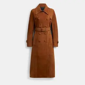 COACH® Heritage C Suede Trench Coat