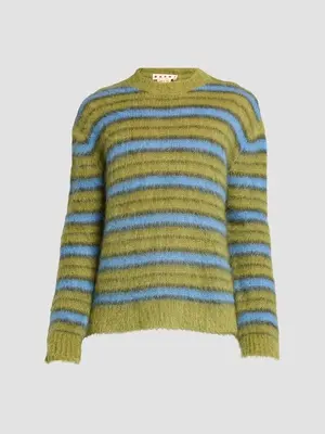 Marni Fuzzy Wuzzy Brushed Stripe Sweater - Acid