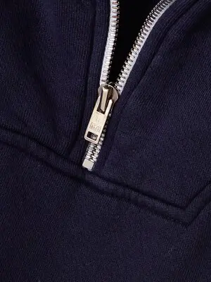 LES TIEN Haley Cropped Sweatshirt - Blue