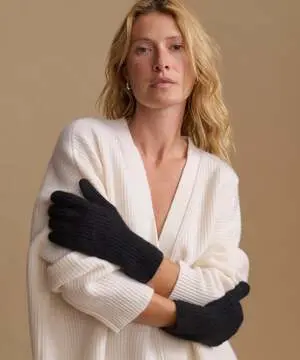 Jenni Kayne Cashmere Alpine Gloves - Black