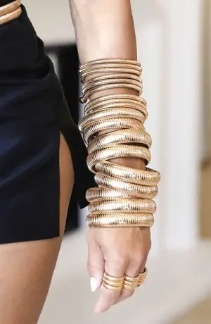 Ettika Set Of Three Cuff Bracelets - Gold