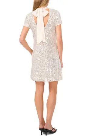 CECE DUPRAZ Sequin Mini Shift Dress