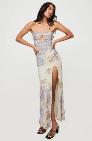Princess Polly Kyanne Strapless Cutout Maxi Dress
