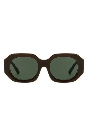 FIFTH & NINTH Dixie Geometric Sunglasses - Brown/green