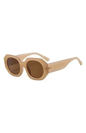 FIFTH & NINTH Dixie Geometric Sunglasses - Tan / Brown