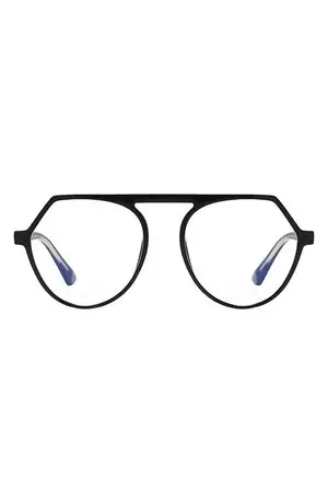 FIFTH & NINTH Carter Round Blue Light Blocking Eyeglasses - Black / Clear