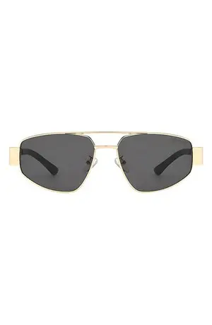 FIFTH & NINTH 58mm Polarized Aviator Sunglasses - Gold / Black