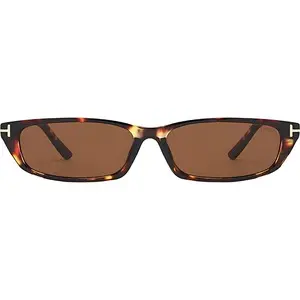 FIFTH & NINTH Lana Rectangular Sunglasses - Torte / Brown
