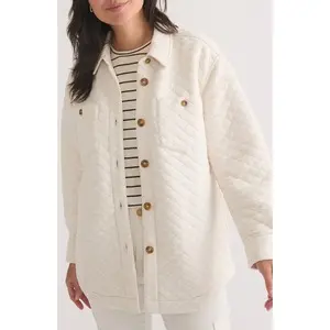 Marine Layer Corbet Quilted Shirt Jacket - Oatmeal