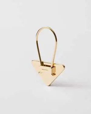 Prada Enameled Metal Keychain