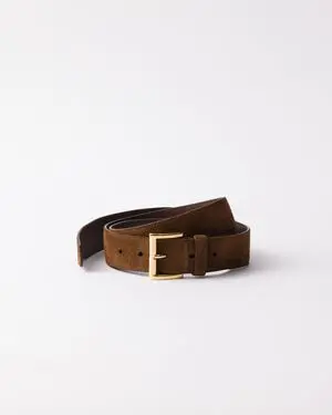 Prada Suede Belt - Brown
