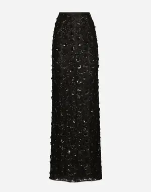 Dolce & Gabbana Sequined Maxi Skirt - Black