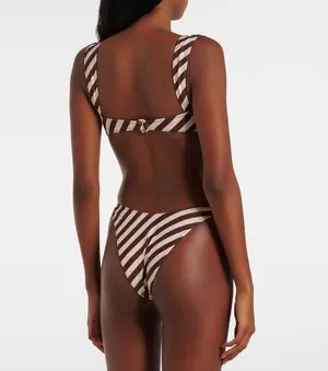 SAME Spiral Striped Bikini Top