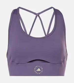 Adidas By Stella McCartney Truestrength Cutout Sports Bra - Purple