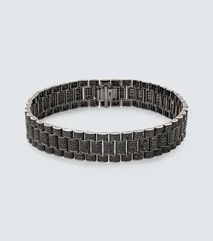 Shay Jewelry Rail Link 18kt Gold Diamond Bracelet - Black