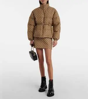 Gucci Gg Canvas Down Jacket