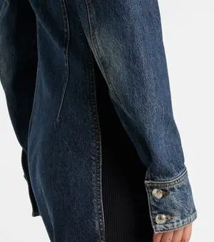 Sportmax Fiorito Denim Midi Shirt Dress