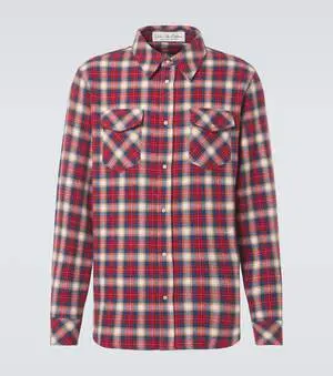 GOD'S TRUE CASHMERE Ski Santa Fe Plaid Cashmere Shirt - Red