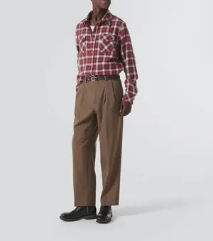 GOD'S TRUE CASHMERE Ski Santa Fe Plaid Cashmere Shirt - Red