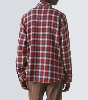 GOD'S TRUE CASHMERE Ski Santa Fe Plaid Cashmere Shirt - Red