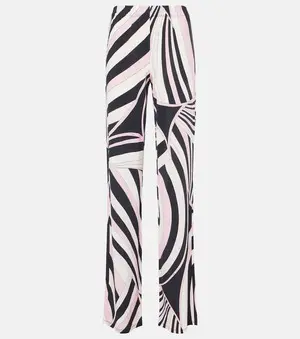 Emilio Pucci Iride Jersey Satin Straight Pants