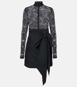 Rebecca Vallance X Nicky Hilton Delta Lace Minidress - Black
