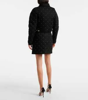 Nina Ricci Embellished Cropped Denim Jacket