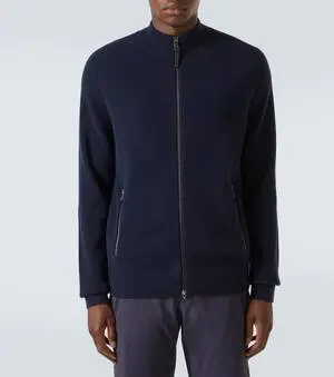 Bogner Dexter Wool And Cashmere Zip-up Sweater