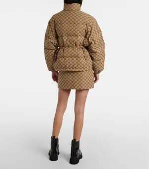 Gucci Gg Canvas Down Jacket - Beige