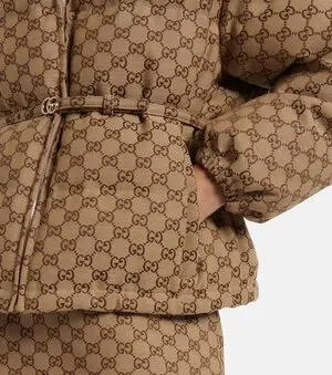 Gucci Gg Canvas Down Jacket - Beige