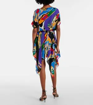 Emilio Pucci Orchidee Asymmetric Minidress