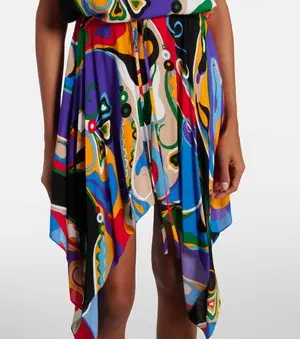 Emilio Pucci Orchidee Asymmetric Minidress