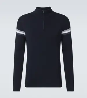 Fusalp Wengen Iv Wool Half-zip Sweater - Blue