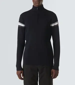 Fusalp Wengen Iv Wool Half-zip Sweater - Blue