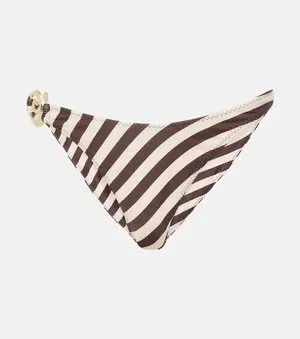 SAME Same Spiral Striped Bikini Bottom Brown