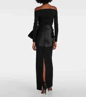 Solace London Kori Off-shoulder Gown - Black
