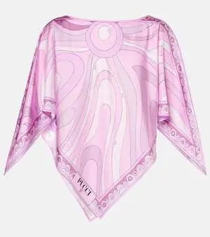 Emilio Pucci Printed Silk Twill Top - Pink | Editorialist