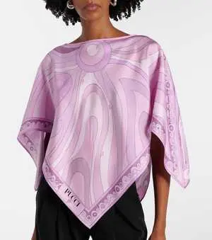 Emilio Pucci Printed Silk Twill Top - Pink | Editorialist
