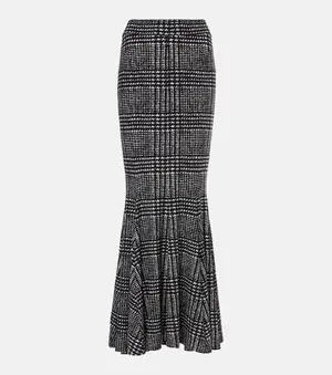 Norma Kamali Plaid Maxi Skirt